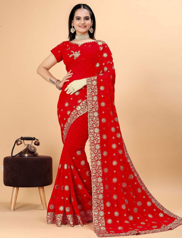 Red Indian Wedding Saree | Shop Now at Indifeels Australia