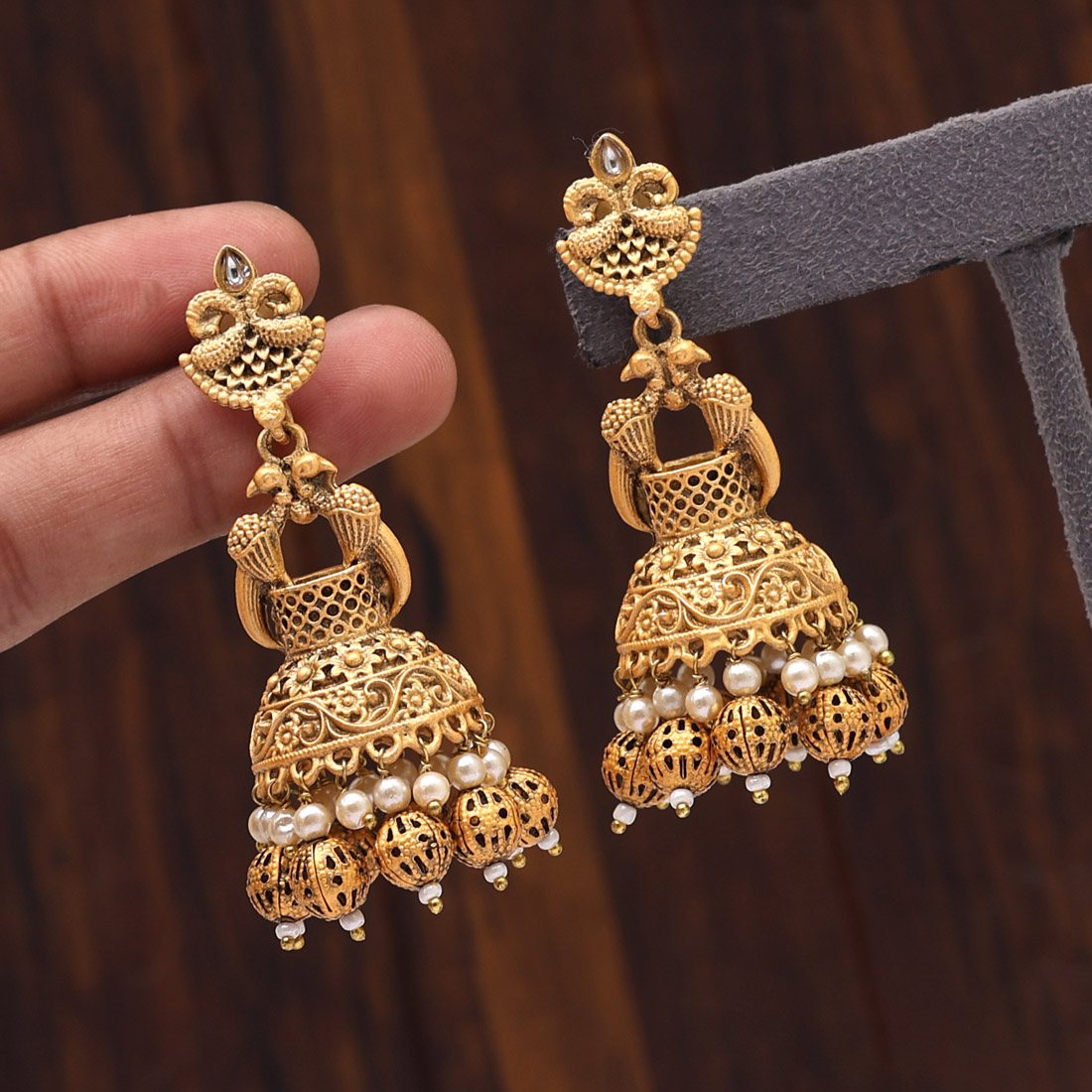 Matte Gold Earrings - IndiFeels Australia