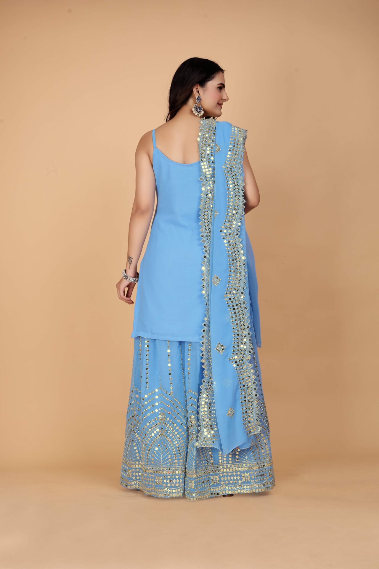 Sky Blue Sharara Suit | SHOP NOW @Indifeels Australia