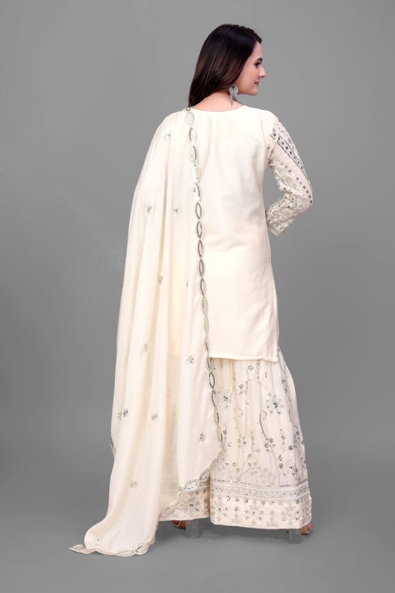 Embroidery Sequence Work Sharara Set - IndiFeels Australia